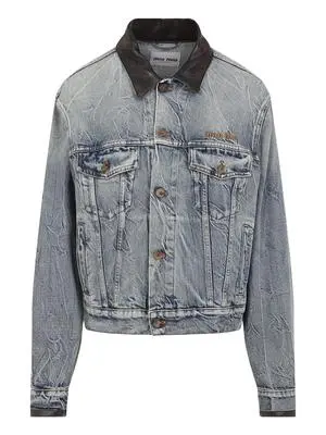 Miu Miu Cotton Denim Jacket - Blue