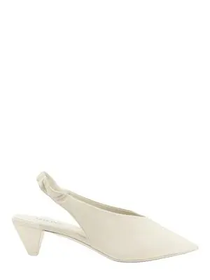 Loewe Leather Slingback Pumps - White