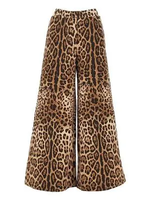 Dolce & Gabbana Leopard Print Trousers - Brown