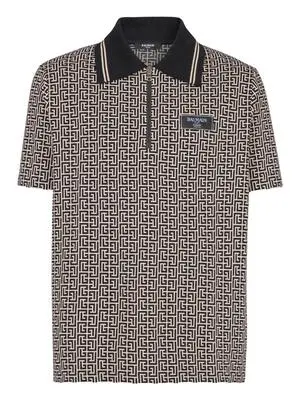 Balmain Labyrinth Polo Shirt With Jacquard Effect - Multicolor