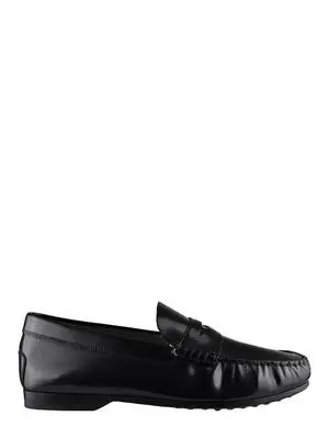 TOD'S Patent Leather Slip-on Loafers - Black