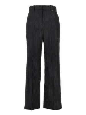 Isabel Marant Étoile Wool-blend Pinstriped Trousers - Black