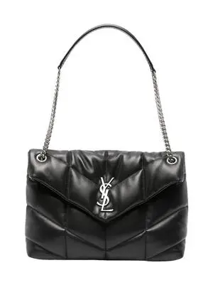 Saint Laurent Quilted Shoulder Bag - Black
