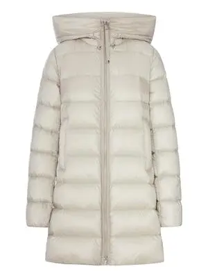Moncler Suyenne Midi Hooded Down Coat - Cream
