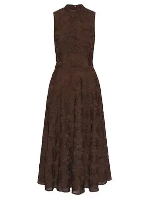 ROTATE BY BIRGER CHRISTENSEN Flower Mesh Flared Dress - Multicolor