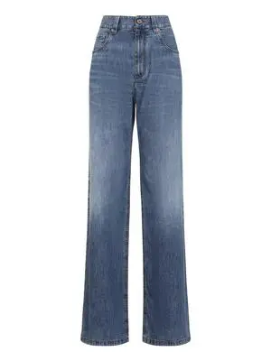 Brunello Cucinelli Wide Leg Jeans - Blue