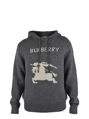 Burberry Cashmere Blend Hoodie - Gray