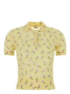 JIL SANDER JIL SANDER Printed Cotton Blend Polo Shirt Multicolor