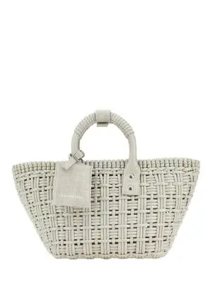 Balenciaga BALENCIAGA Raffia Bistro XS Handbag Brown