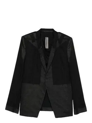 Rick Owens Paneled Cotton Blazer - Black