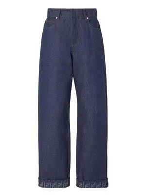 Fendi Denim Straight-leg Jeans - Blue