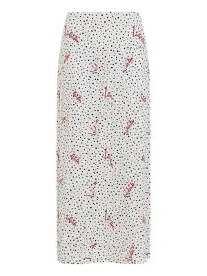 Valentino Garavani Plisse Bollicine Midi Skirt - Multicolor