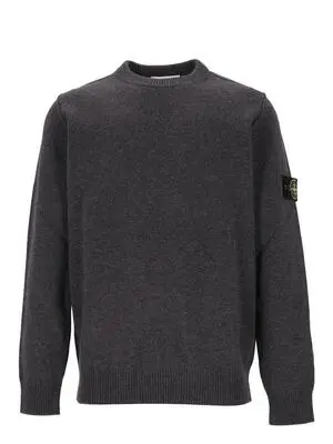 Stone Island Lambswool Crew Neck Sweater - Gray