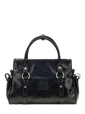 Miu Miu Leather Shoulder Bag - Black