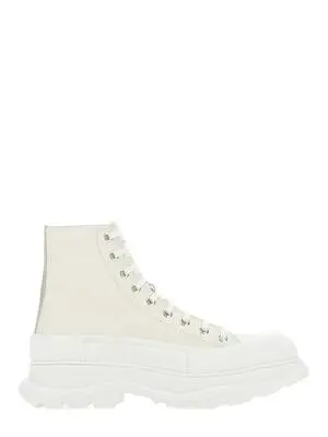 Alexander McQueen Leather Tread Slick Sneakers - Brown