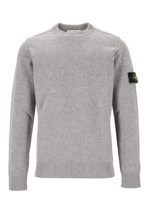 Stone Island Lambswool Crew Neck Sweater - Gray