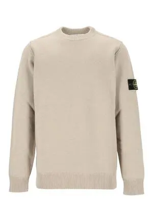 Stone Island Lambswool Crew Neck Sweater - Cream