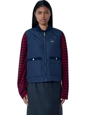 Prada Re-nylon Quilted Gilet - Blue