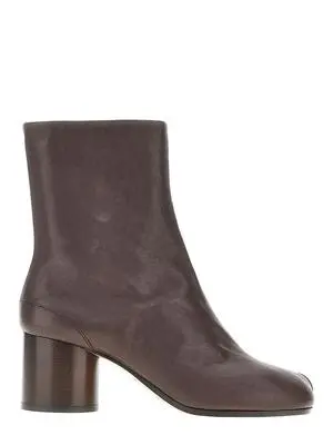 MAISON MARGIELA Tabi' Leather Ankle Boots - Brown