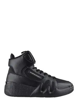 GIUSEPPE ZANOTTI Leather High Top Sneakers - Black