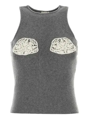 Magda Butrym Cashmere Tank Top - Gray