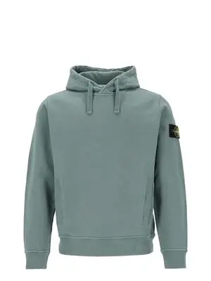 Stone Island Brushed Organic Cotton Hoodie - Green