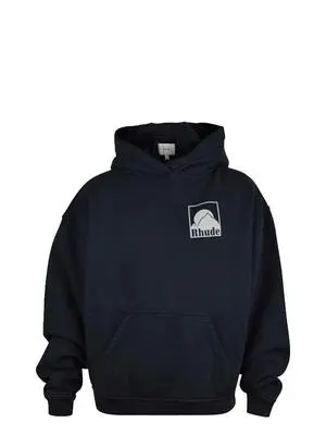 Rhude Graphic Print Hooded Sweatshirt - Black