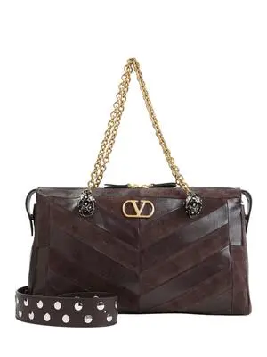 Valentino Garavani Medium Panthea Shoulder Bag - Brown