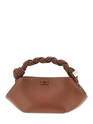 GANNI GANNI Recycled Leather Bou Mini Bag Brown