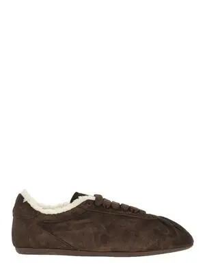 Dolce & Gabbana Ballet Suede Leather Sneakers - Brown