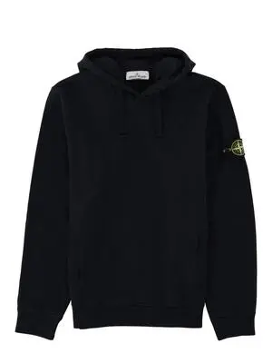Stone Island Felpa Con Patch Logo - Blue