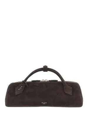 Alaïa Suede Leather 'le Teckel' Clutch - Brown