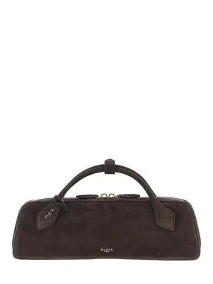 Alaïa Suede Leather Le Teckel Clutch - Brown