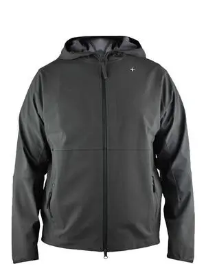 Stone Island Hooded Zip-up Jacket - Green
