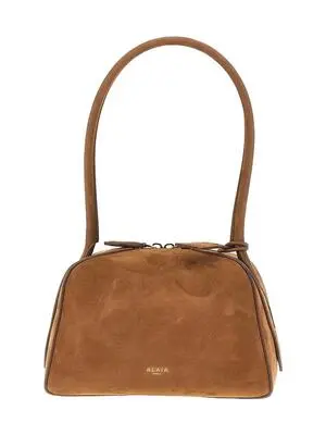 Alaïa Nubuck Leather Small 'le Bouledogue' Bag - Brown