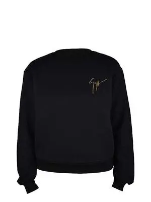 GIUSEPPE ZANOTTI GIUSEPPE ZANOTTI Embroidered Crew Neck Sweatshirt Black