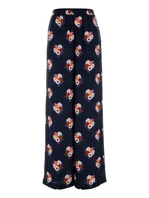 Fendi Printed Silk Wide-leg Pant - Multicolor