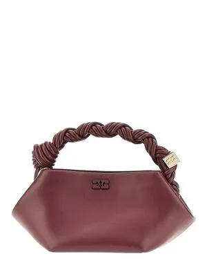 GANNI Ganni Women Recycled Leather 'Bou' Mini Bag Red