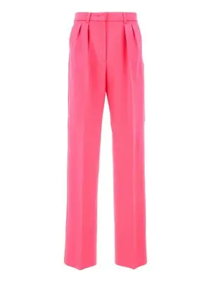 Sportmax Tibet Stretch Virgin Wool Pants - Pink