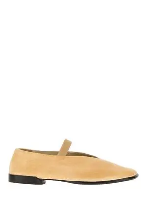 LEMAIRE Beige Leather Glove Ballerinas - Brown