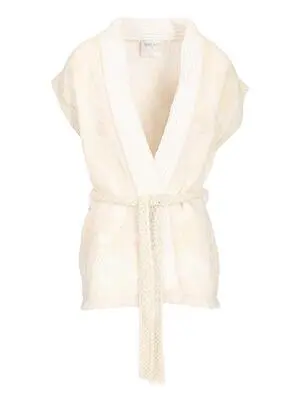 FORTE_FORTE Iris Velvet Vest - White