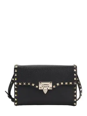 Valentino Garavani Small Rockstud Shoulder Bag - Black