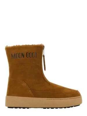 Moon Boot Caramel Suede Ltrack Lara Ankle Boots - Brown