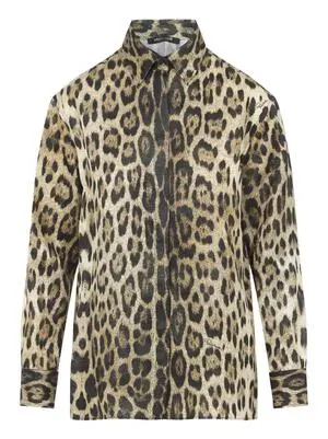 Roberto Cavalli Jaguard Print Shirt - Multicolor