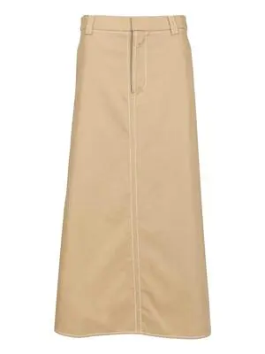 AMI Paris A-line Skirt - Cream