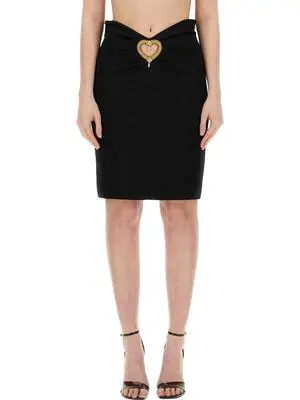 Moschino Embellished Heart Skirt - Black