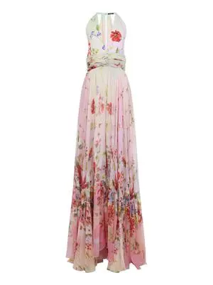 Roberto Cavalli Miami Flowers Long Dress - Multicolor