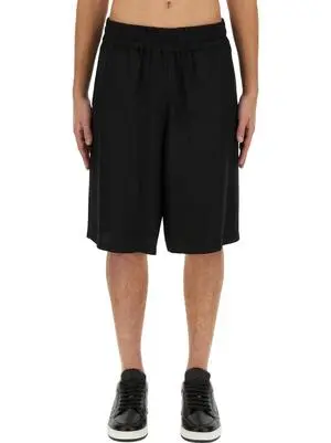 Moschino Bermuda With Logo - Black