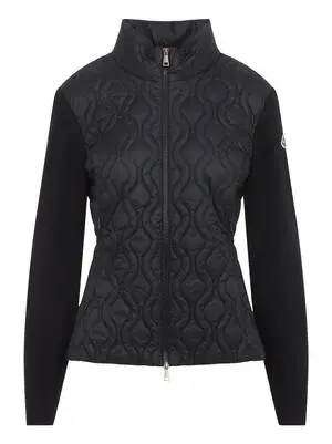 Moncler Quilted Zip-up Cardigan - Black