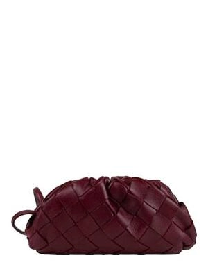 Bottega Veneta Intrecciato Leather Pouch Purse - Red